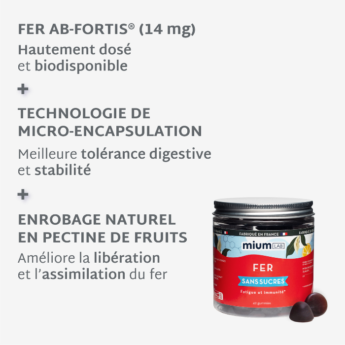 Gummies Fer anti-carence et fatigue - Facile à digérer | Mium Lab